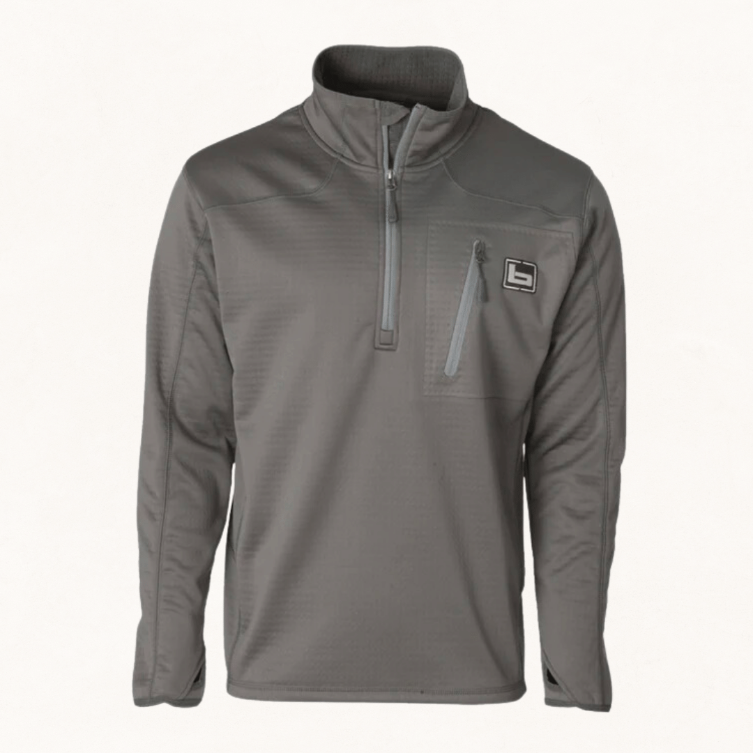 Mid-Layer Fleece Hunting Pullover - Banded - Charcoal / M - Mossy Pond ...
